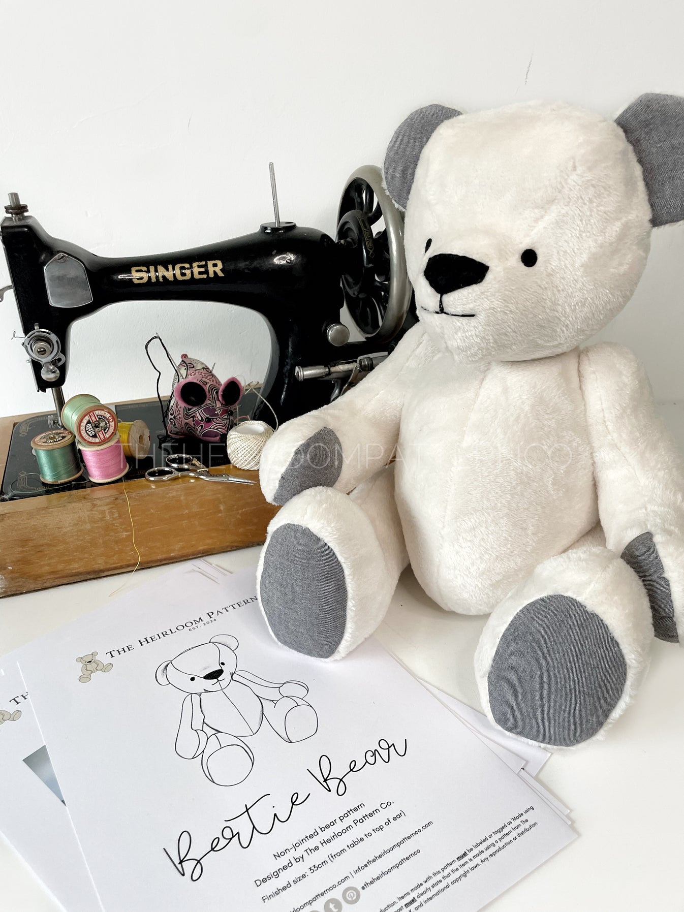 Bertie Memory Bear PDF Sewing Pattern – The Heirloom Pattern Co.